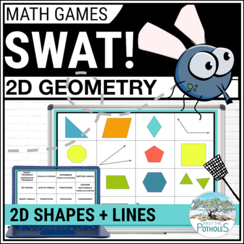 Geometry Math Game - 2D Shapes + Types of Lines | SWAT! | Made By Teachers