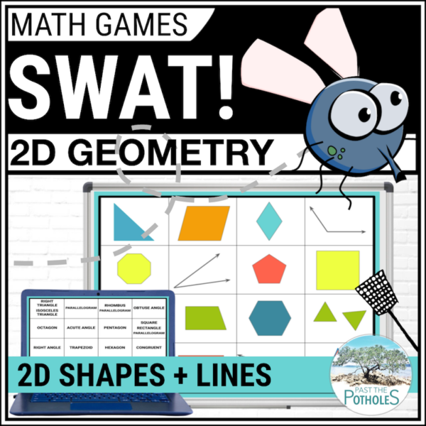 Geometry Math Game - 2D Shapes + Types of Lines | SWAT! | Made By Teachers