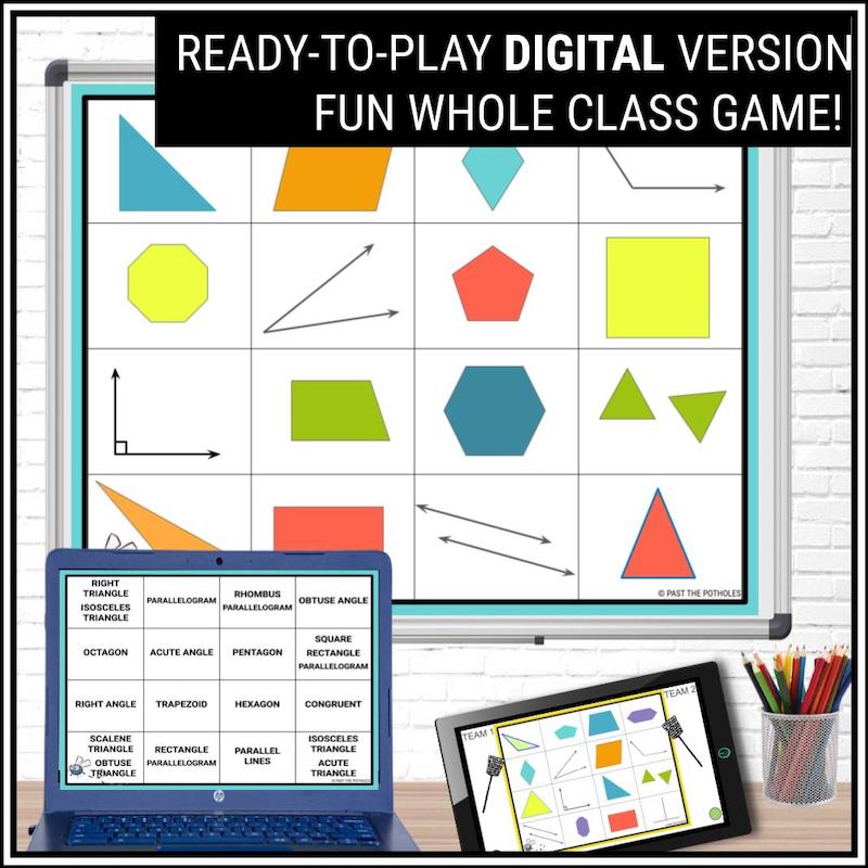 Geometry Math Game - 2D Shapes + Types of Lines | SWAT! | Made By Teachers