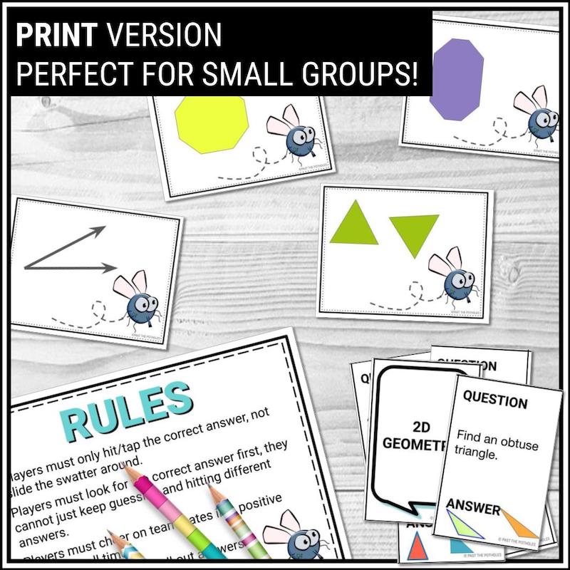 Geometry Math Game - 2D Shapes + Types of Lines | SWAT! | Made By Teachers