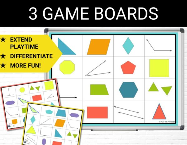 Geometry Math Game - 2D Shapes + Types of Lines | SWAT! | Made By Teachers