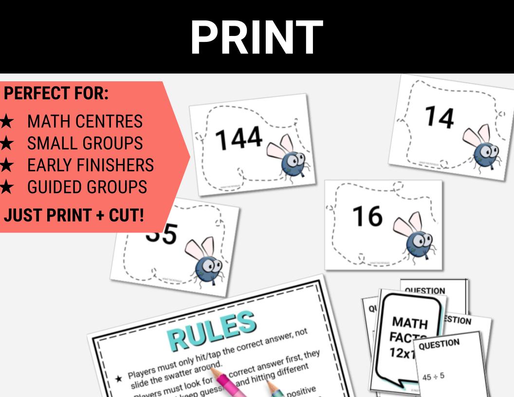 Multiplication and Division Game - Math Fact Fluency to 12 | SWAT ...