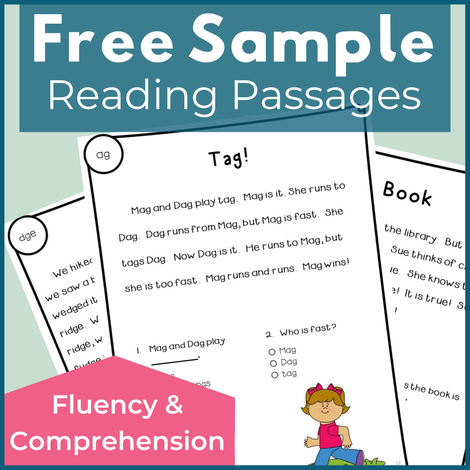 Free Phonics Reading Passages for Fluency and Comprehension Sampler ...