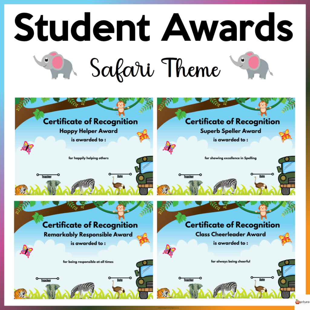 Editable Student Awards Animal Theme | Made By Teachers
