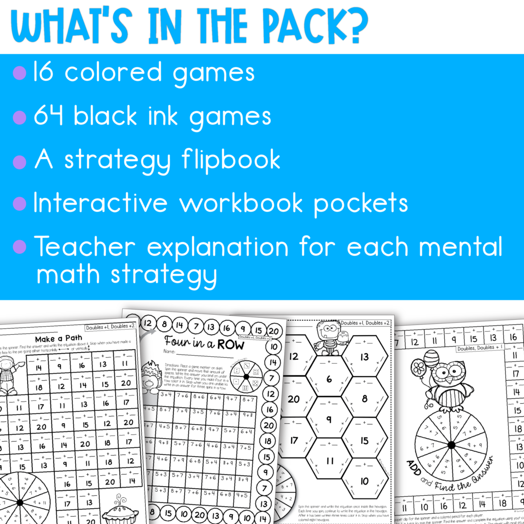 Addition Facts to 20 Using Addition Strategies | Made By Teachers