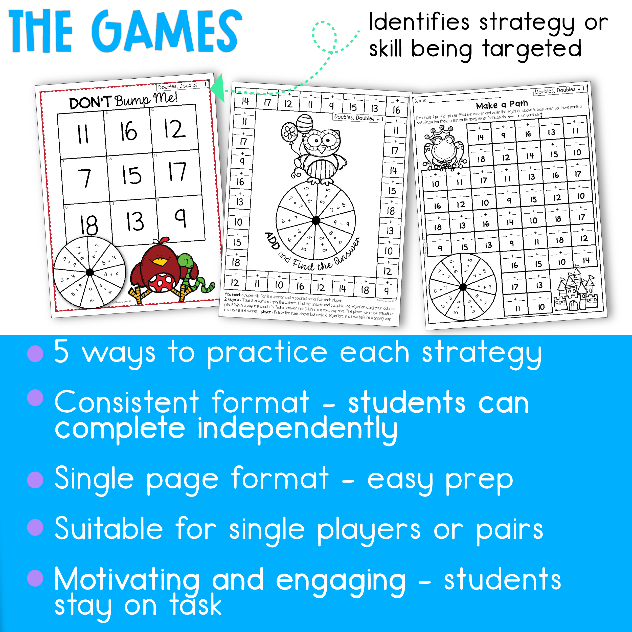 Addition Facts to 20 Using Addition Strategies | Made By Teachers