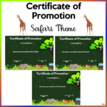 Editable Certificate of Promotion Safari Theme | Made By Teachers