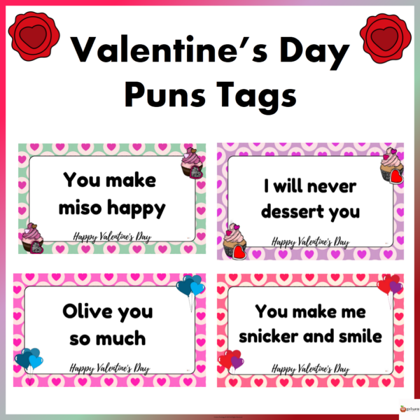 Valentine's Day Puns Tags | Made By Teachers