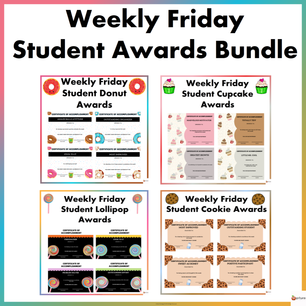 Editable Fun Friday Weekly Student Awards Bundle | Made By Teachers