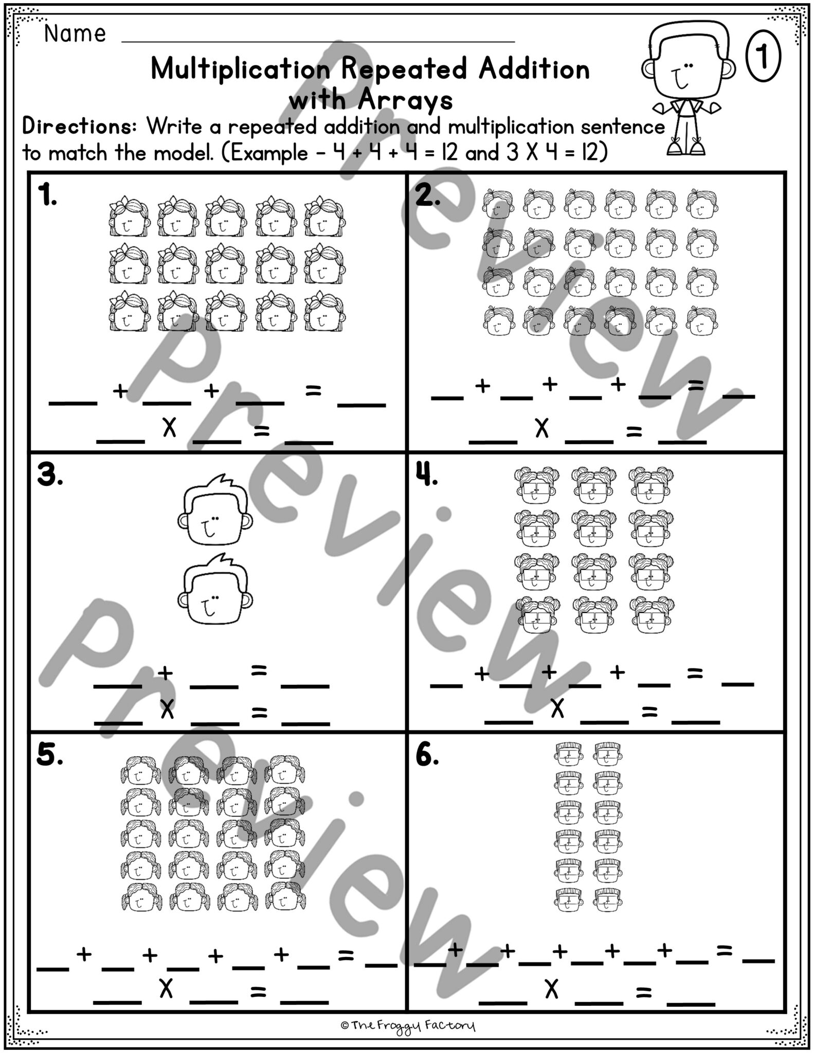 Multiplication as Repeated Addition Arrays Worksheets | Made By Teachers