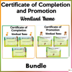 Student Awards Certificate of Completion and Promotion Woodland Theme ...