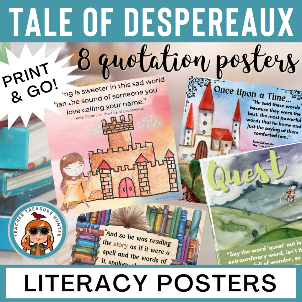 Tale of Despereaux book quote posters | 8 printable posters for ...