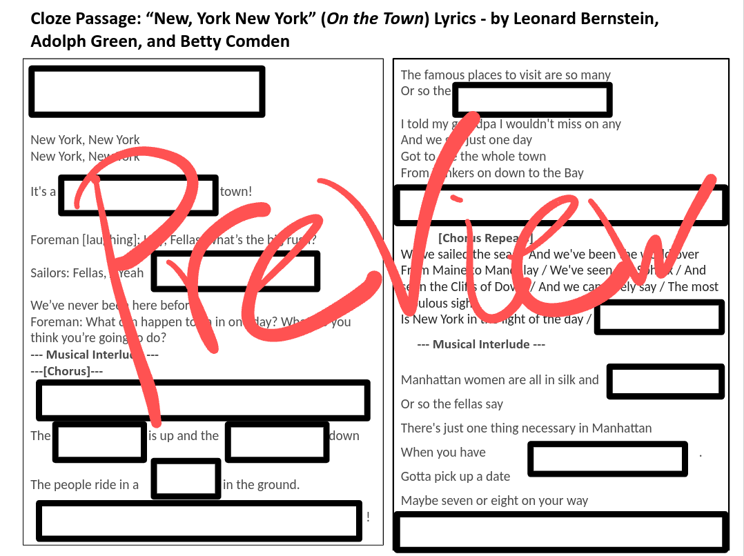 New York, New York / It’s a Wonderful Town: Navigating New York City in ...