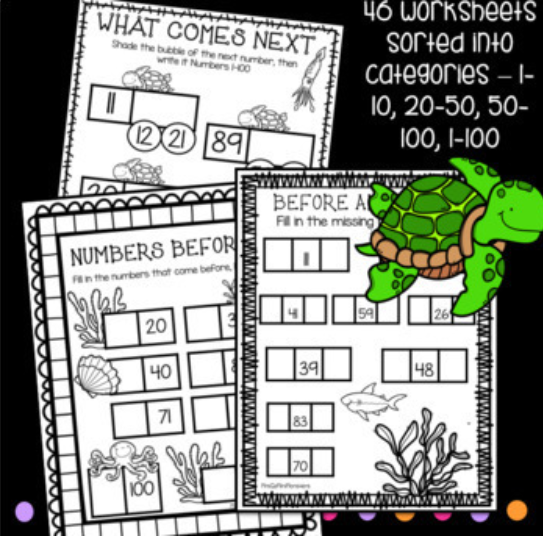 Before and After Numbers to 100 Worksheets | Made By Teachers