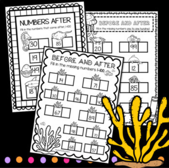 Before and After Numbers to 100 Worksheets | Made By Teachers