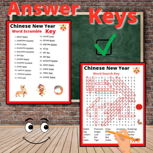 Chinese New Year Word Search Puzzles Worksheet Activity No Prep Fun ...
