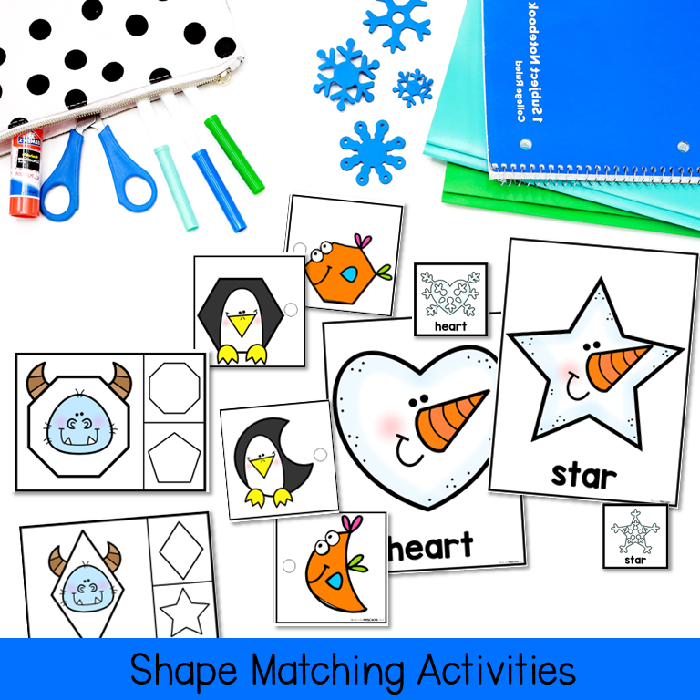 Winter 2D Shape Activities for Toddlers and Preschool | Made By Teachers