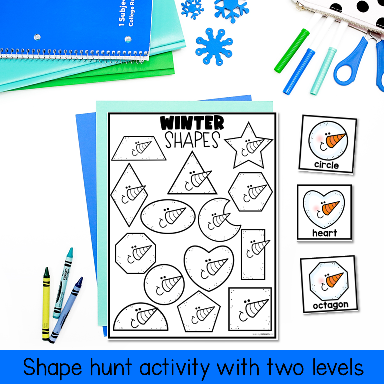 Winter 2D Shape Activities for Toddlers and Preschool | Made By Teachers