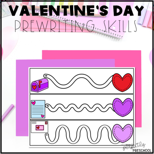 Valentine's Day Prewriting Skills Fine Motor Practice for Preschool and ...