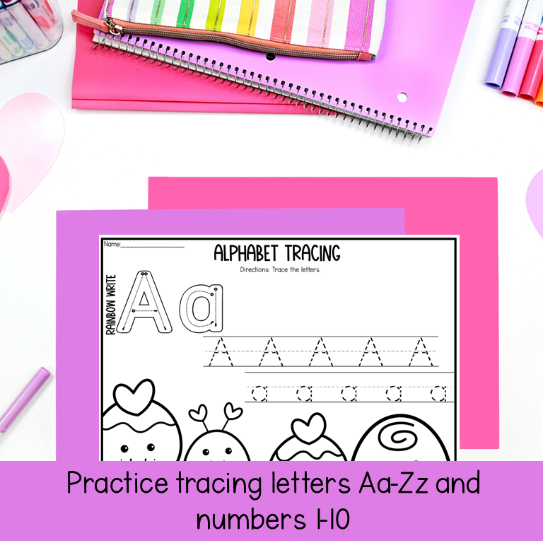 Valentine's Day Prewriting Skills Fine Motor Practice for Preschool and ...