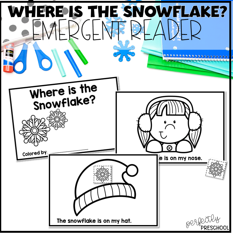 Where is the Snowflake Winter Positional Words Prepositions Book for ...