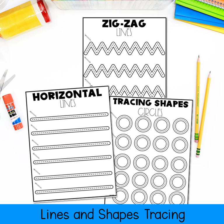 Preschool No Prep Tracing Practice Workbook Fine Motor Tracing Practice ...