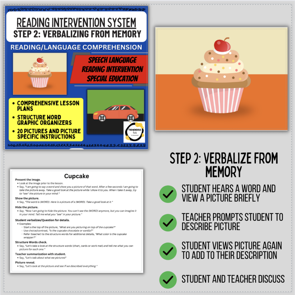 STEP 2: Verbalize from Memory to Explain for Reading, Speech ...