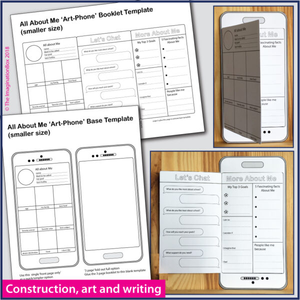 All About Me Back to School Cell Phone, Art and Writing Activity - Made ...