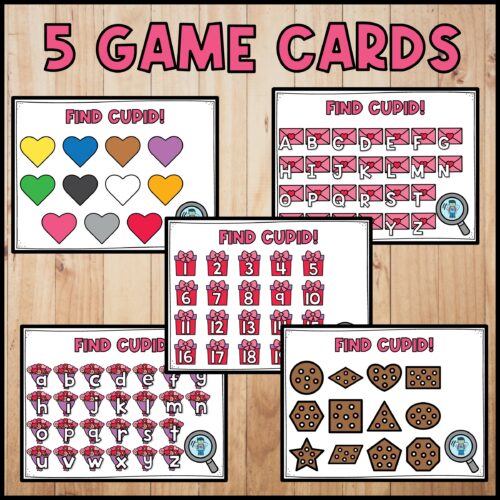 Valentine’s Day Digital Hide & Seek | Find Cupid | Letters Numbers ...