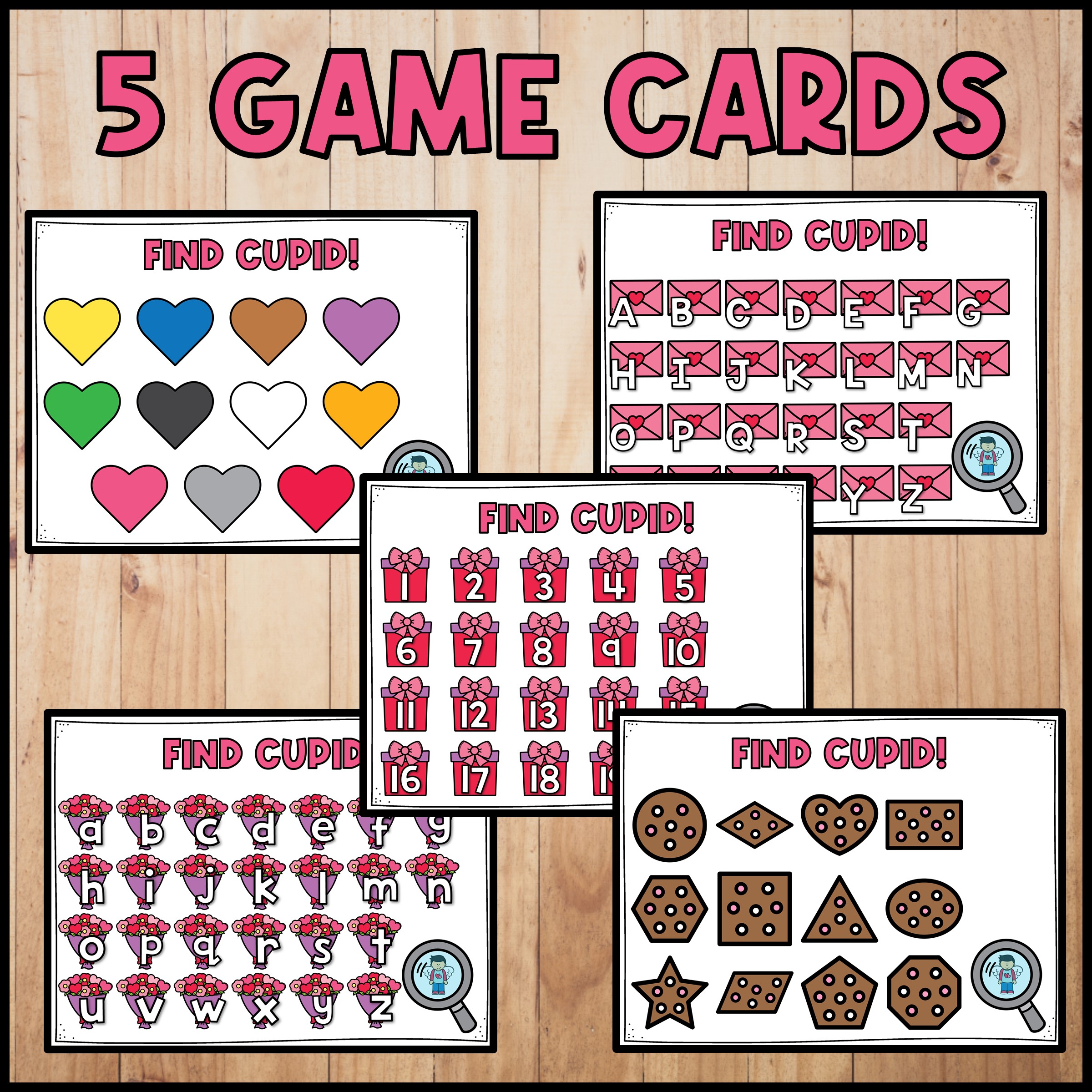 Valentine’s Day Digital Hide & Seek | Find Cupid | Letters Numbers ...