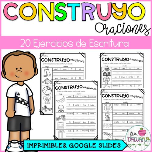 Construyo Oraciones | Spanish Writing Activities | Building Sentences ...