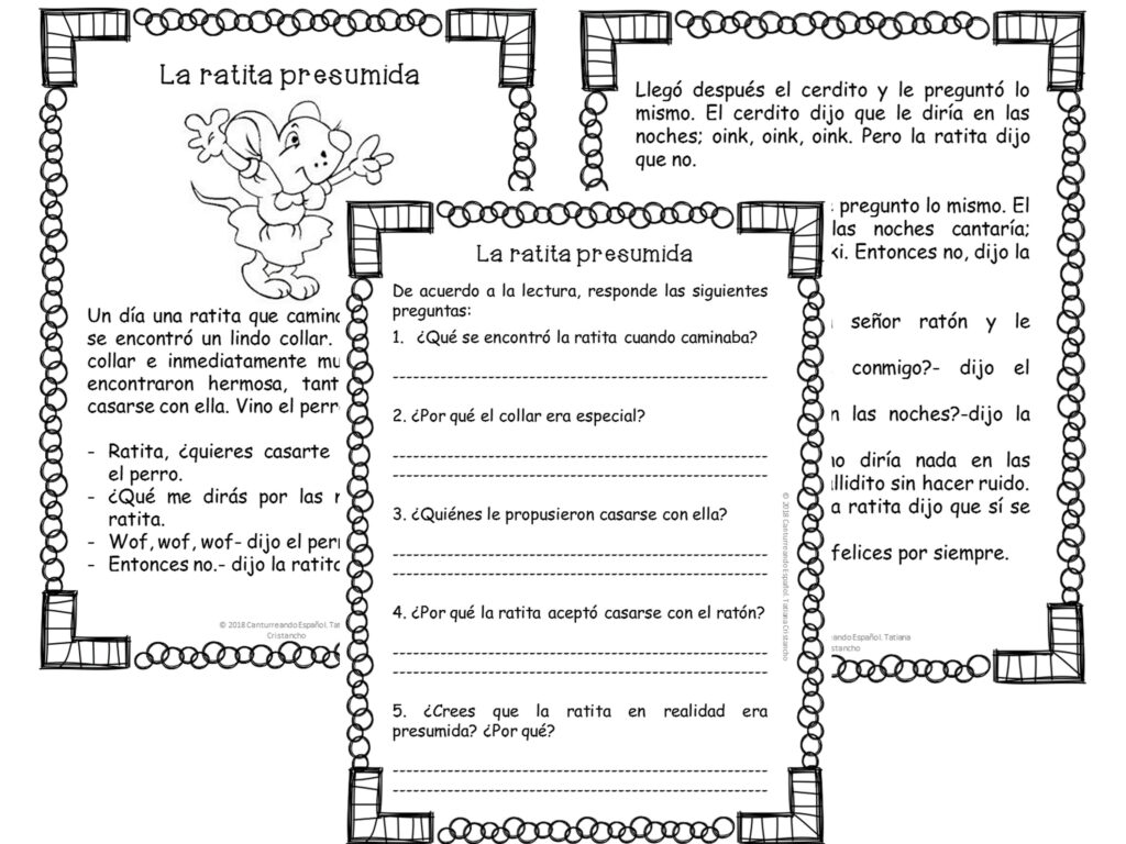 Fables and Stories in Spanish | Fábulas y Cuentos | Comprensión de ...