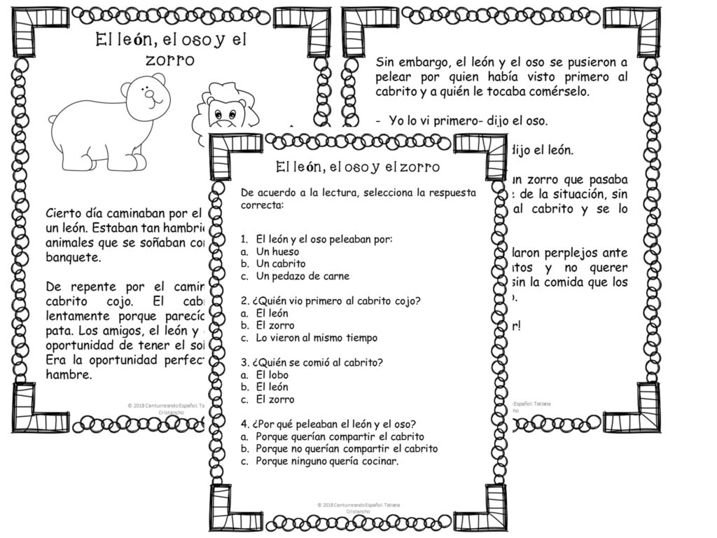 Fables and Stories in Spanish | Fábulas y Cuentos | Comprensión de ...