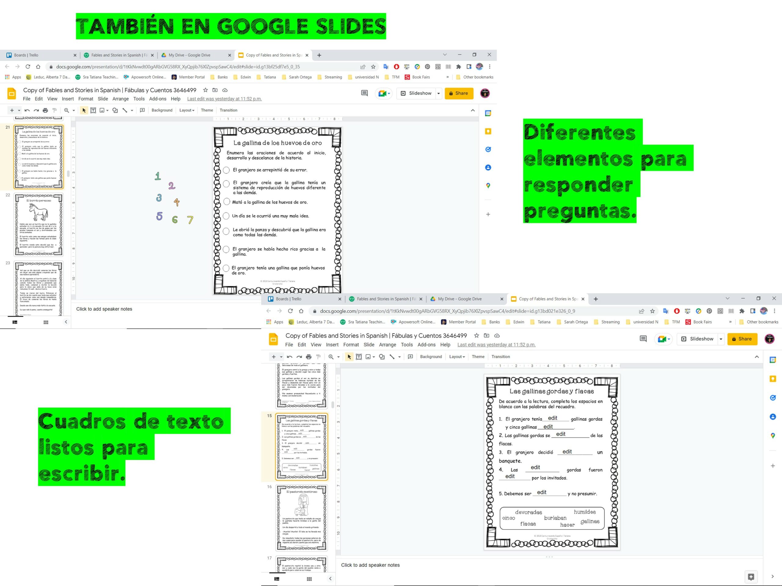 Fables and Stories in Spanish | Fábulas y Cuentos | Comprensión de ...
