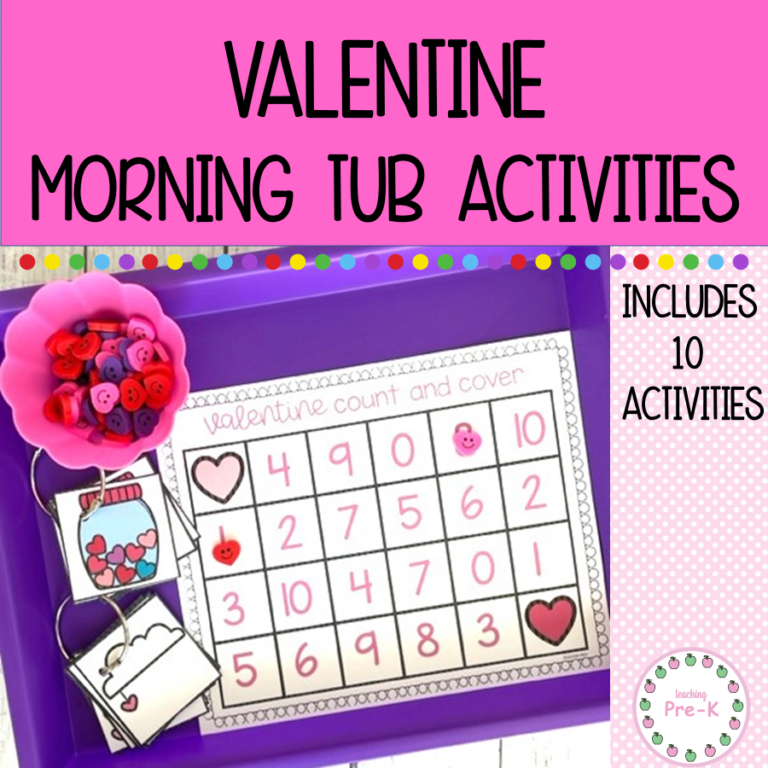 Valentine Morning Tubs for Pre-K | Made By Teachers