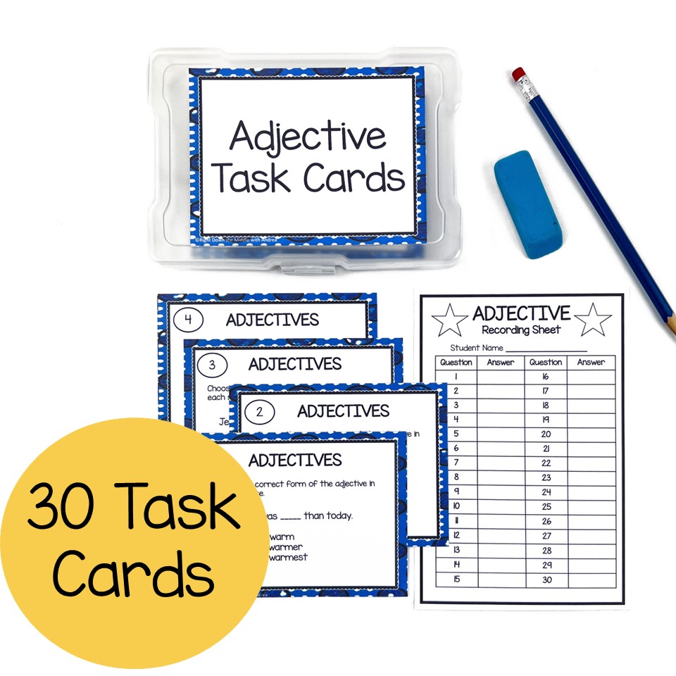 Comparative and Superlative Adjectives Task Cards | Made By Teachers