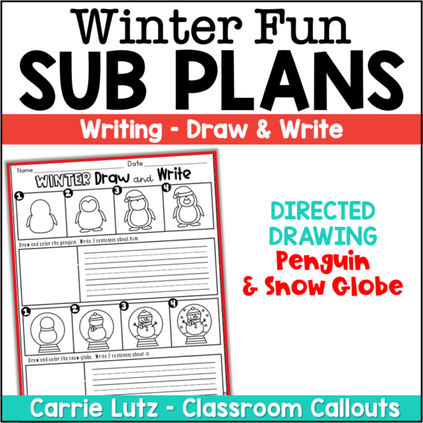 First Grade Emergency Sub Plans - Winter | Made By Teachers