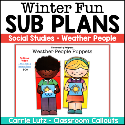 First Grade Emergency Sub Plans - Winter | Made By Teachers