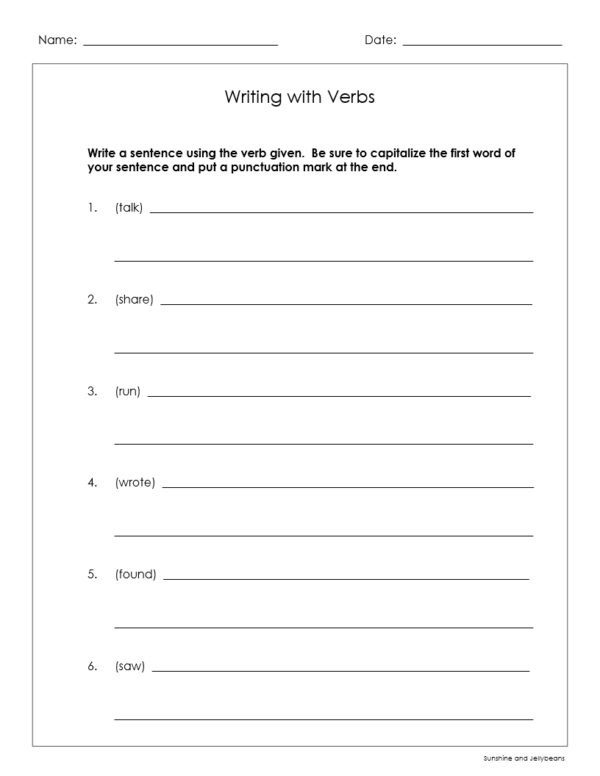 Action Verbs - Present and Past Tense - 3 worksheets - Grades 1-2 ...