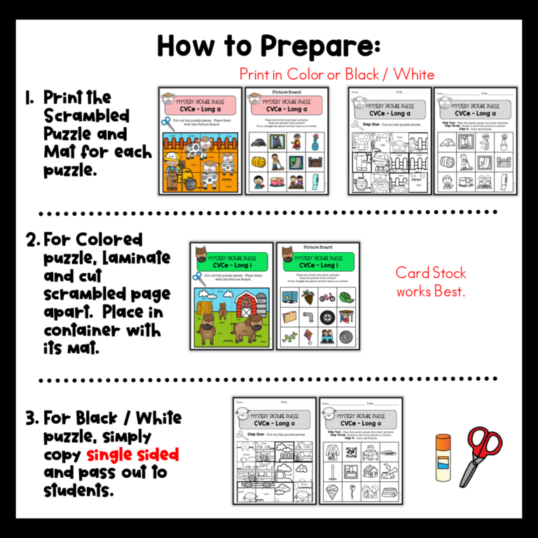 Magic e Mystery Picture Puzzles Farm Phonics Activity Cut & Paste ...