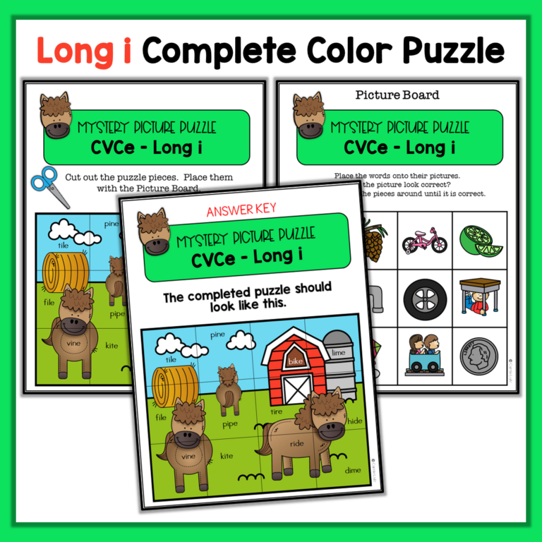 Magic e Mystery Picture Puzzles Farm Phonics Activity Cut & Paste ...