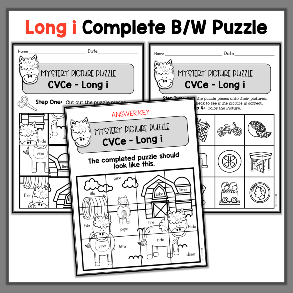 Magic e Mystery Picture Puzzles Farm Phonics Activity Cut & Paste ...