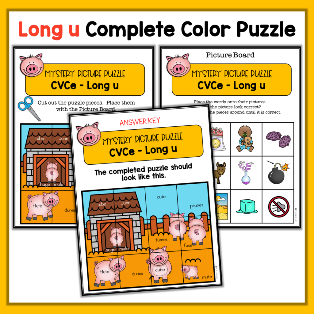 Magic e Mystery Picture Puzzles Farm Phonics Activity Cut & Paste ...