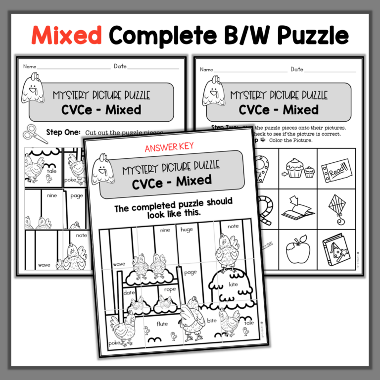 Magic e Mystery Picture Puzzles Farm Phonics Activity Cut & Paste ...