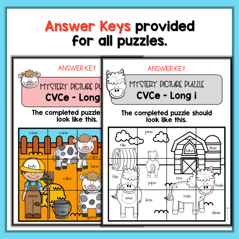 Magic e Mystery Picture Puzzles Farm Phonics Activity Cut & Paste ...