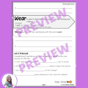 Where, Were, We're, Wear Guided Practice | Homophones | Made By Teachers