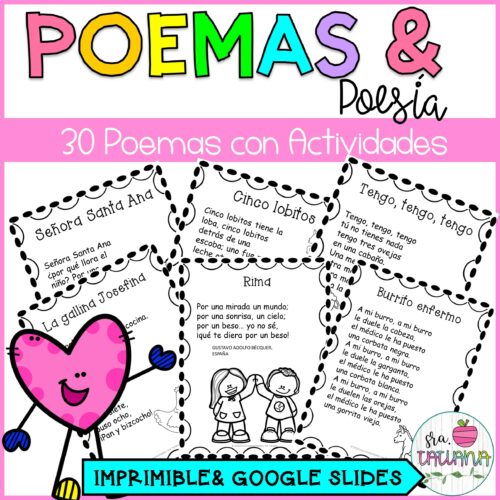 Spanish Poems and Poetry Worksheets | Poemas y Poesías | Made By Teachers