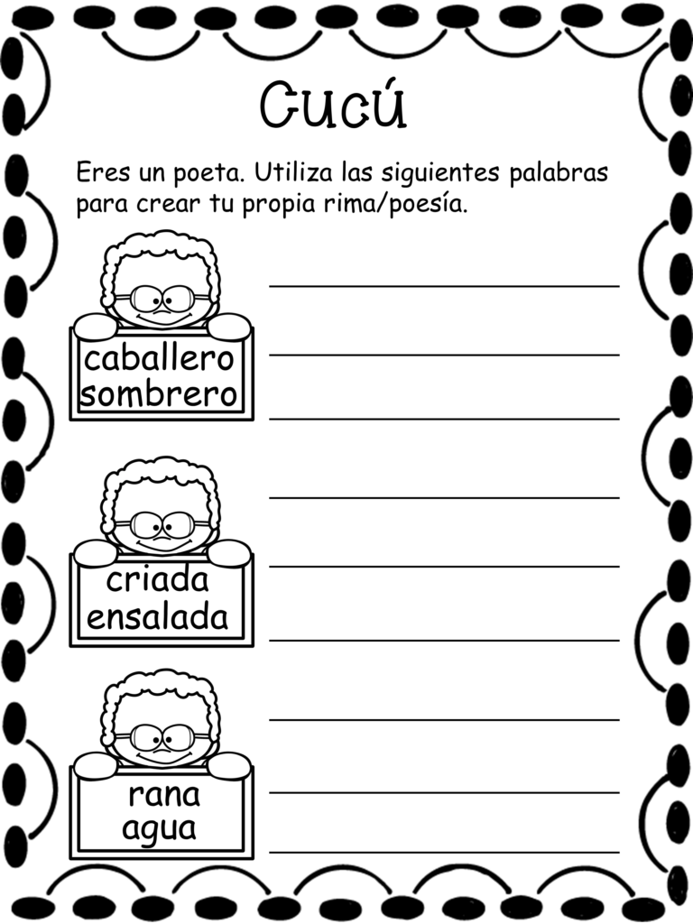 Spanish Poems and Poetry Worksheets | Poemas y Poesías | Made By Teachers