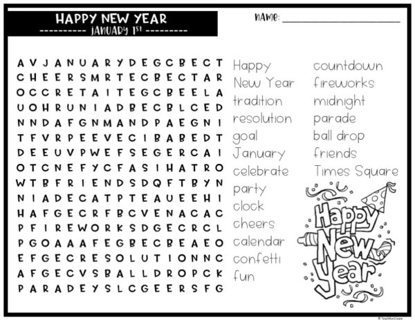 January Word Search Puzzles | Made By Teachers
