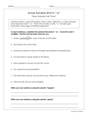 Adverbs Practice - Recognizing & Writing with Adverbs - Grades 2-3 ...